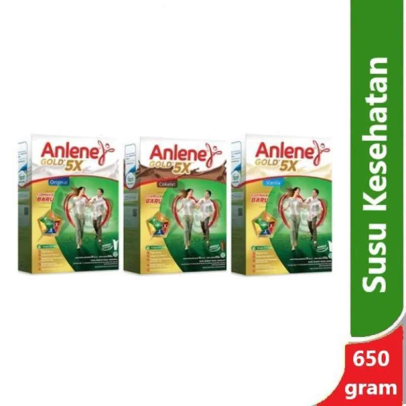 Promo Anlene Gold 5X All Coklat/vanilla/Hi-Calcium All Varian 650 Gram ...