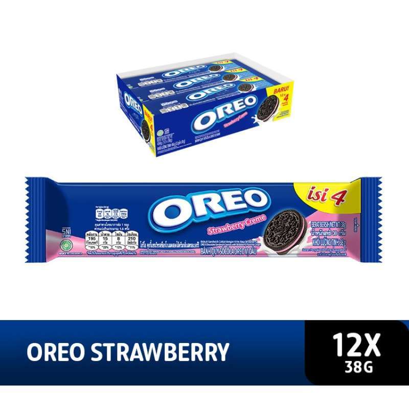 Promo Oreo Biskuit Strawberry [38 g/ 12 pcs/ Box] Diskon 11% di Seller ...