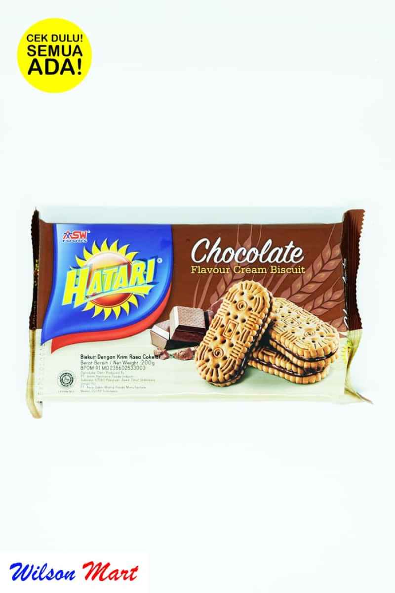 Jual ASW HATARI CHOCOLATE FLAVOUR CREAM BISCUITS 200 GRAM di Seller ...