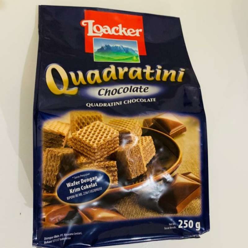Jual Wafer Loacker Quadratini 250 Gram Chocolate di Seller Odettee Shop ...