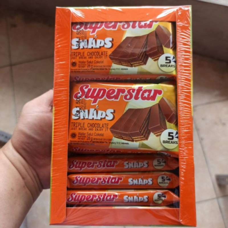 Jual Superstar Snaps Wafer Triple Chocolate 5 Break 28g di Seller ...