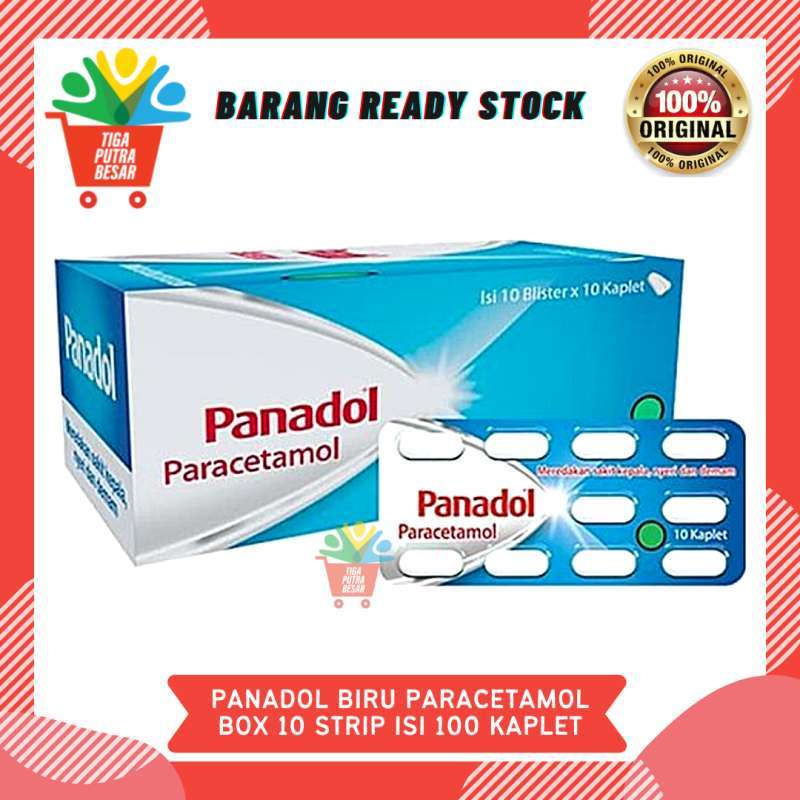 Promo Panadol Biru Paracetamol 500 Mg Box 10 Strip Isi 100 Kaplet ...