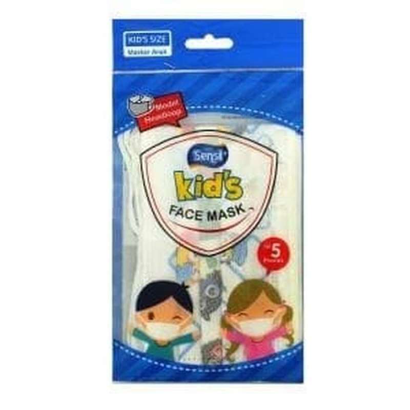 Jual MASKER ANAK SENSI MOTIF ISI 5 HIJAB MASK Kid daily Headloop 3 ply ...