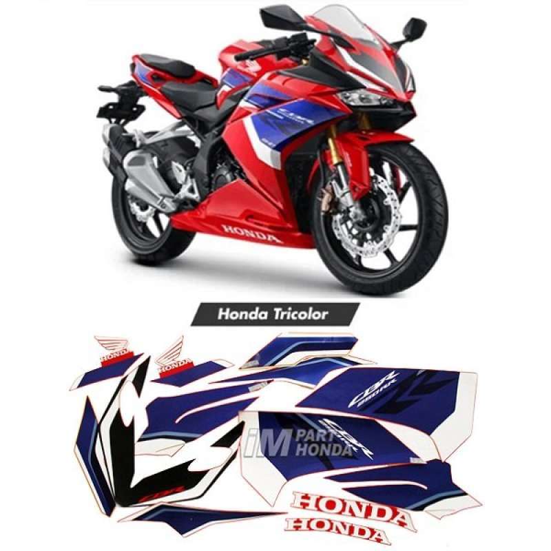 Jual OEM Stiker CBR 250 RR LED K64 2022 Livery HRC Tri Color Merah ...