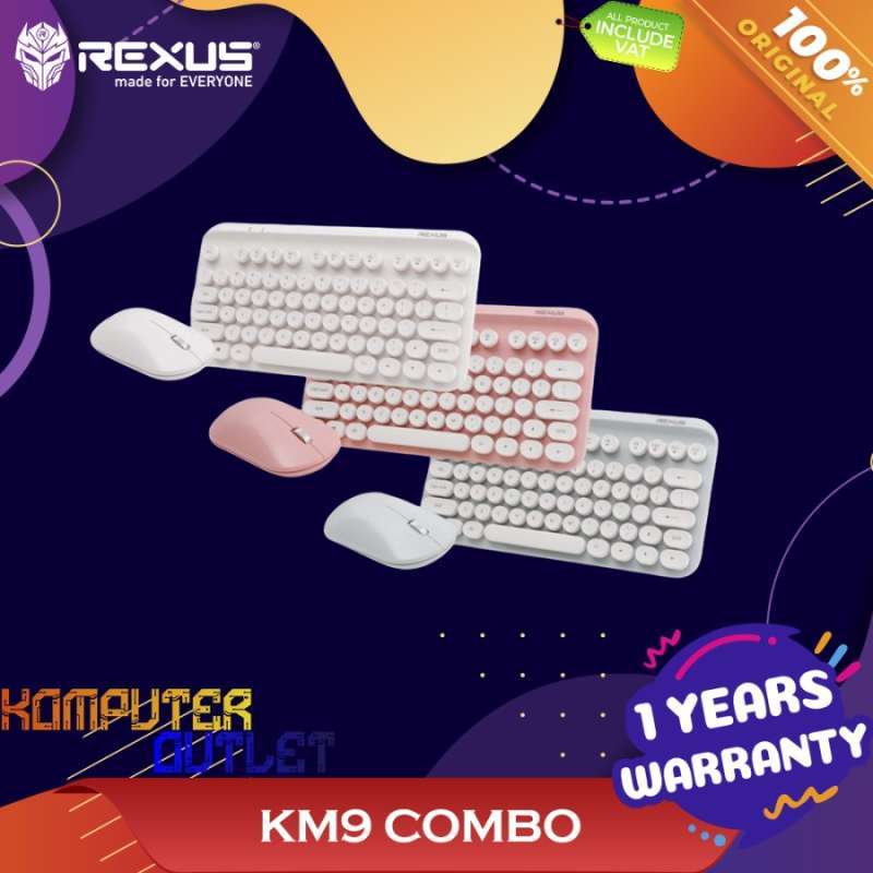 Jual REXUS KM9 KEYBOARD AND MOUSE WIRELESS COMBO di Seller ...