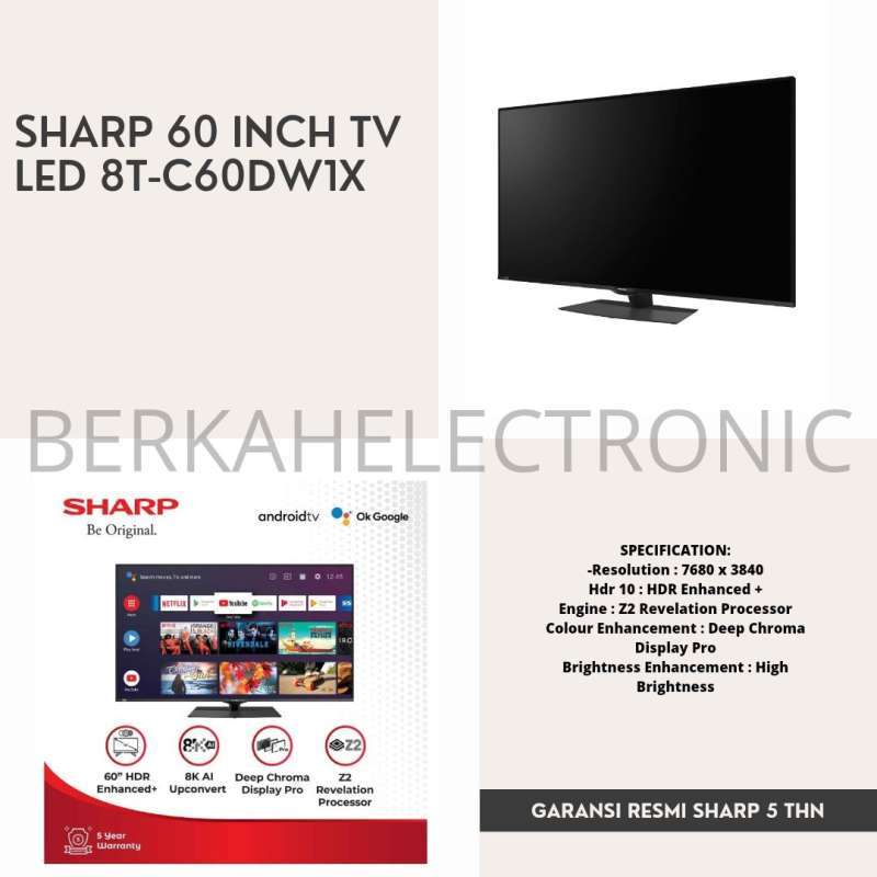 Promo SHARP UHD 8K ANDROID TV 60 INCH 8T C60DW1X Diskon 47 Di Seller BERKAH ELECTRONIC