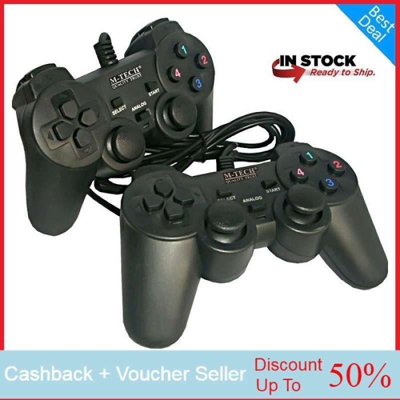 Promo M-tech - Promo Flash Sale - Gamepad Usb Double Getar Black ...