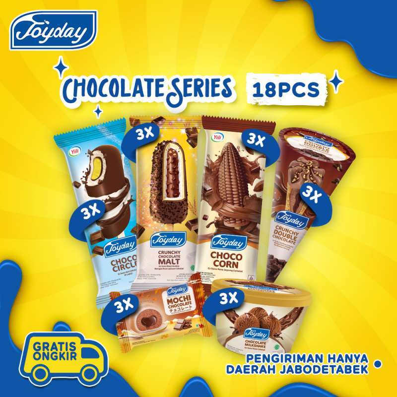 Jual Joyday Ice Cream Package Chocolate Series - Isi 18pcs Eskrim Mix ...