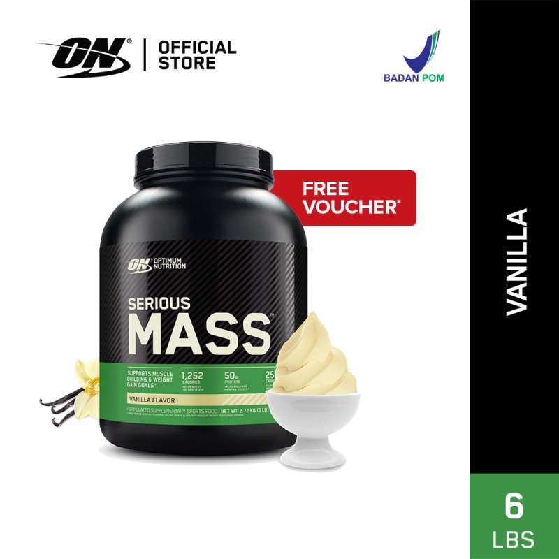Promo Optimum Nutrition Serious Mass 6 Lbs Diskon 44% Di Seller Optimum ...