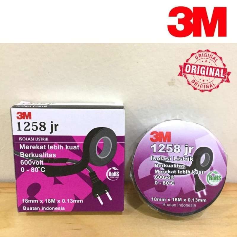 Jual Isolasi Kabel Listrik 3m Original Insulation Tape Electrical Tape ...