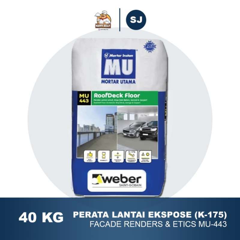 Jual Mu-443 Roofdeck Floor 40kg Mortar Utama Perata Lantai Ekspose (k ...
