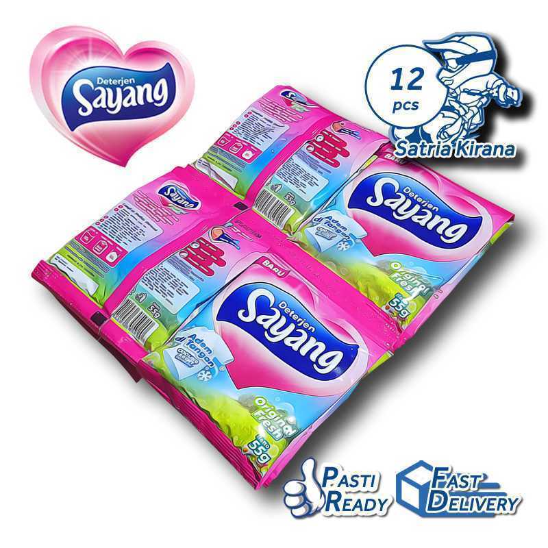 Jual Sayang Original Fresh [12 pcs x 55 gr | 2 Renceng] Deterjen Bubuk ...