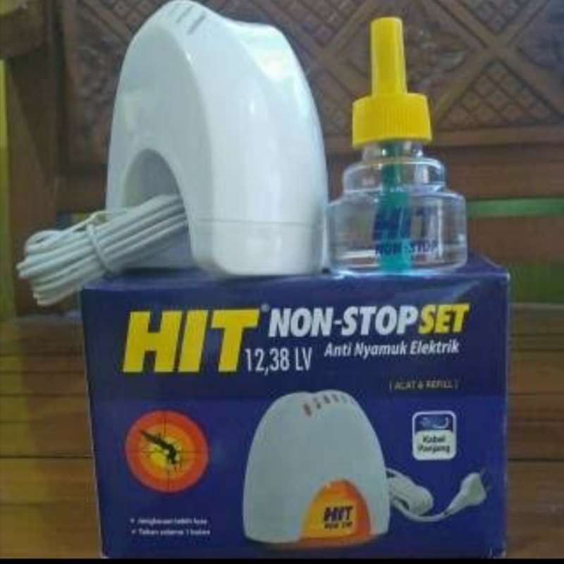 Jual Obat Nyamuk Elektrik HIT Non Stop Set + Refill 45 hari Extra Power ...