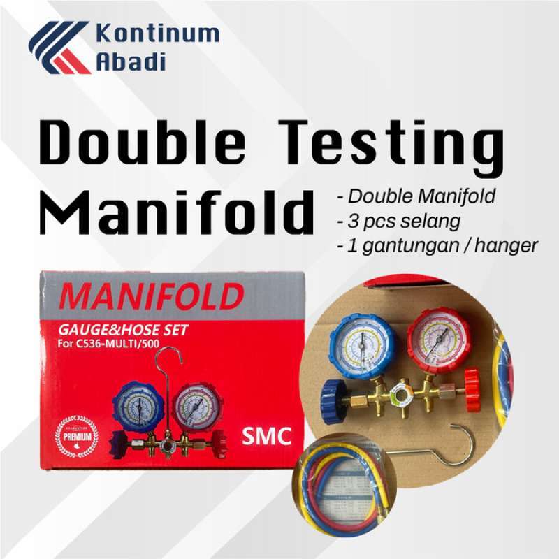 Promo DOUBLE TESTING MANIFOLD SET | R22 R32 R410 R134A Diskon 13% di ...