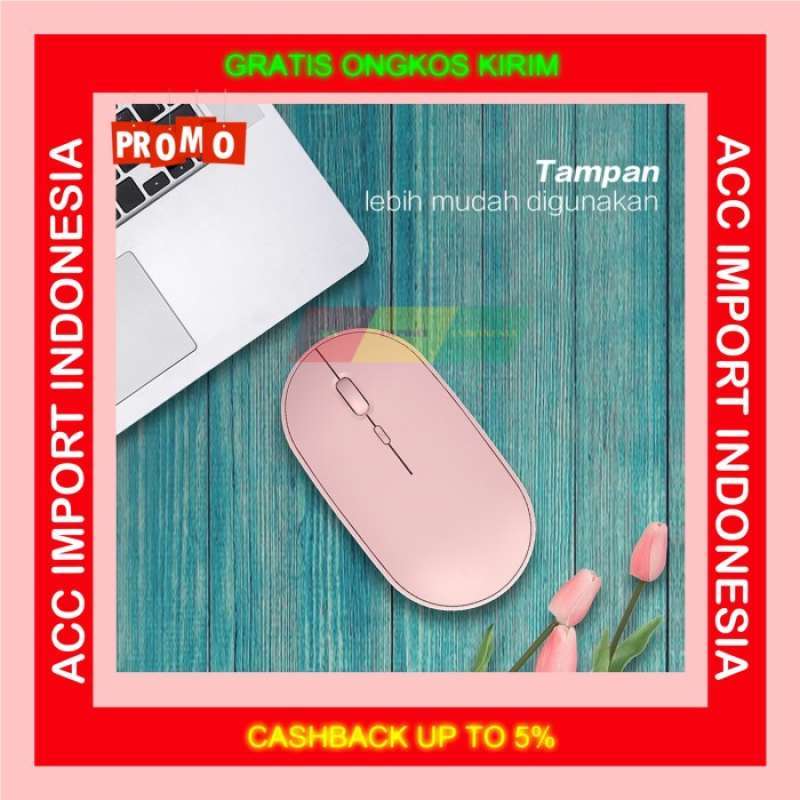 Jual Mouse Bluetooth Tanpa Kabel Mouse Gaming Pink Lucu Android Pc ...