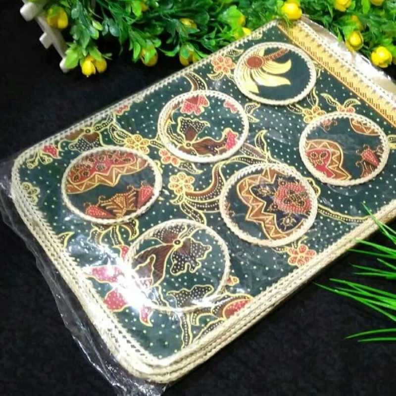 Promo placemate batik anyam -tatakan gelas piring batik anyam Diskon 23 ...