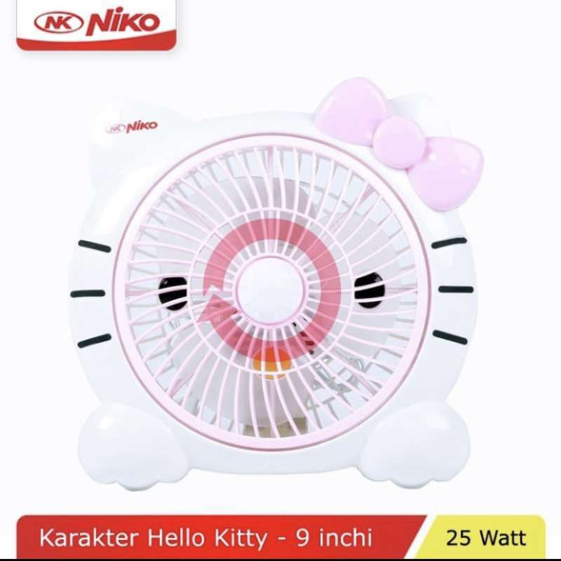 Jual Kipas Angin Meja Desk Fan Karakter Hello Kitty 9 Inch Niko Nk-902 ...