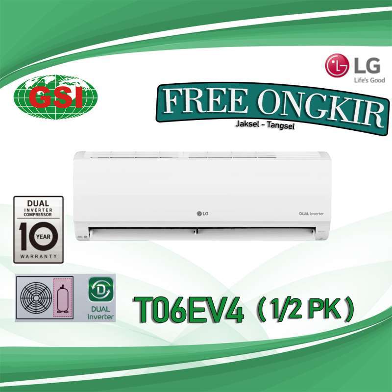 Jual Ac Lg 1/2 Pk Inverter T06ev4 Lg Dual Cool Eco Inverter Watt ...
