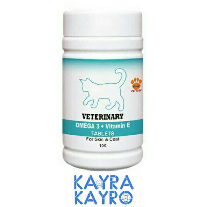 Jual Raid-all Vet Omega 3 + Vit E Skin & Coat Cat 100 Tablet - Vitamin ...