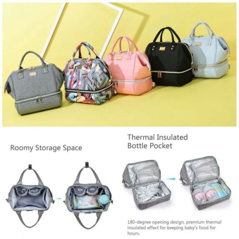 Promo [KDS-6003] Mini Cooler Bag Multi Fungsi Tas Diaper Versi USB ...