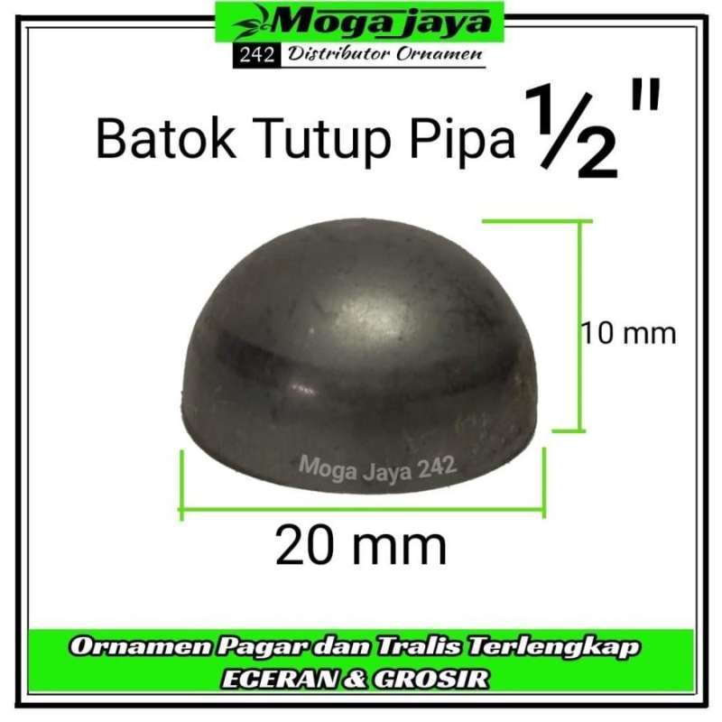 Jual batok tutup pipa ½ in besi plat 1/2 in di Seller moga jaya ornamen ...