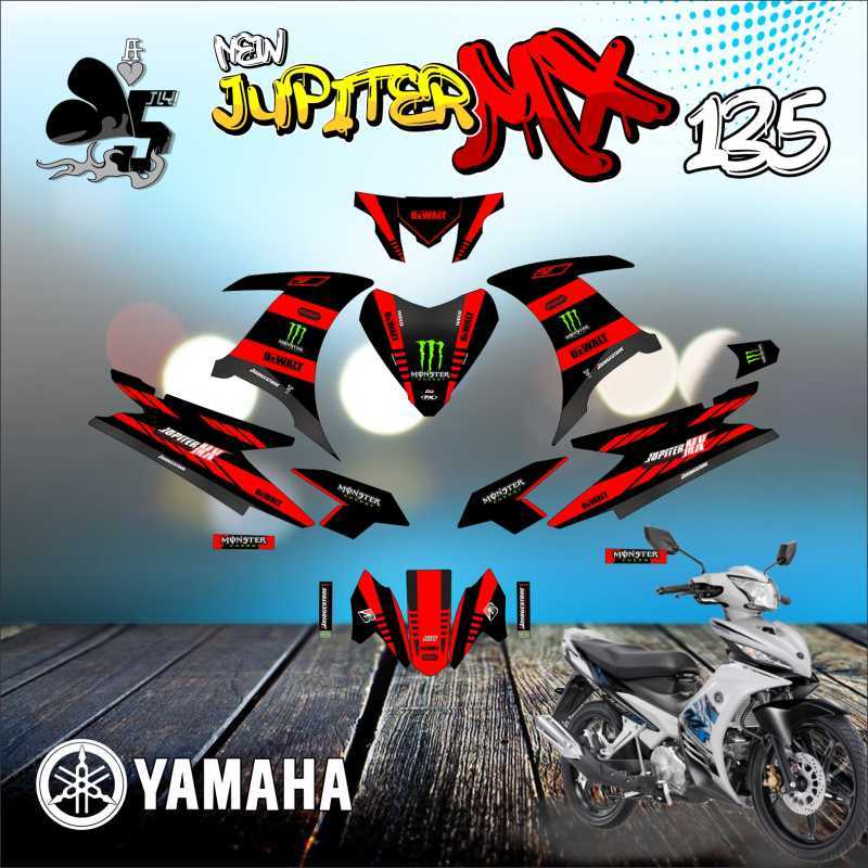 Jual STICKER DECAL YAMAHA NEW JUPITER MX 135 FULL BODY MONSTER TECH 3 di Seller AS5JLY - Sayang ...