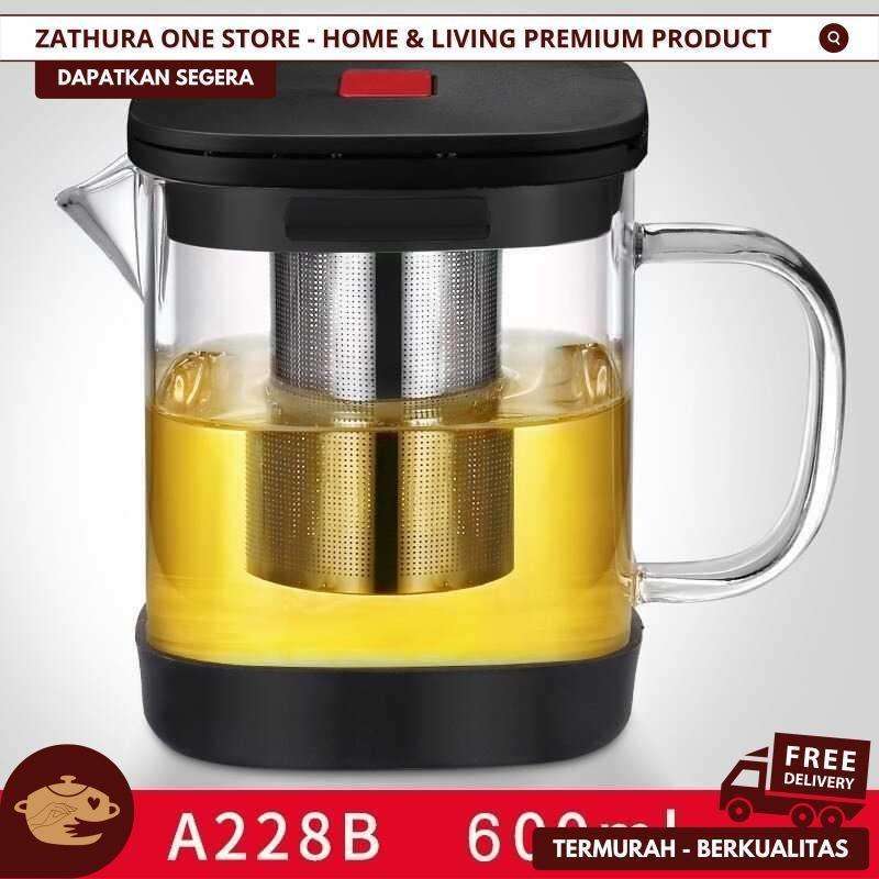 Jual Teko Pitcher Teh Square Glass 600ml with Strainer di Seller ...