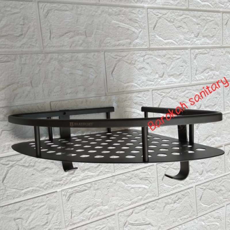 Promo Rak Sabun Sudut Hitam/Rak Shampo Alumunium Black Diskon 20% di Seller DH_Grub - Wanajaya ...