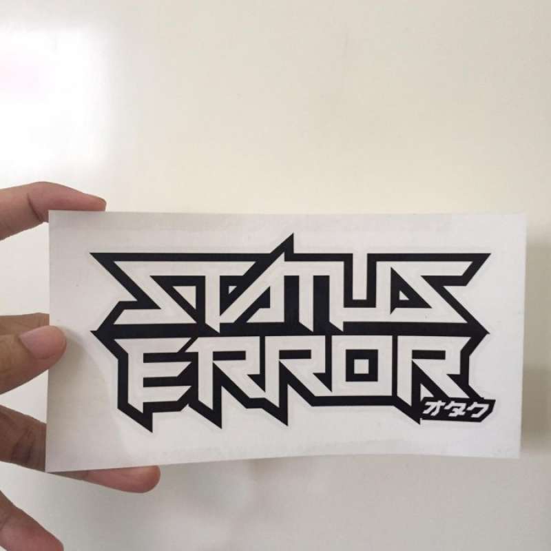Jual CUTTING STICKER JDM STATUS ERROR LOGO OUTLINE - Multicolor di ...
