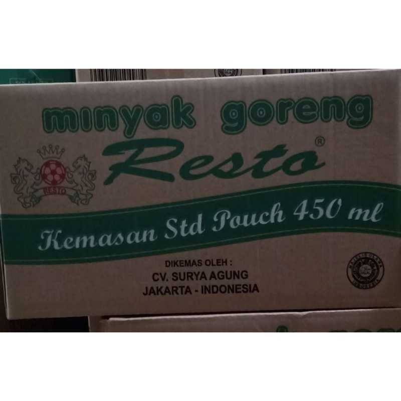 Jual Minyak goreng Resto 450 ml ( 1 dus isi 24 pcs ) di Seller Toko ...