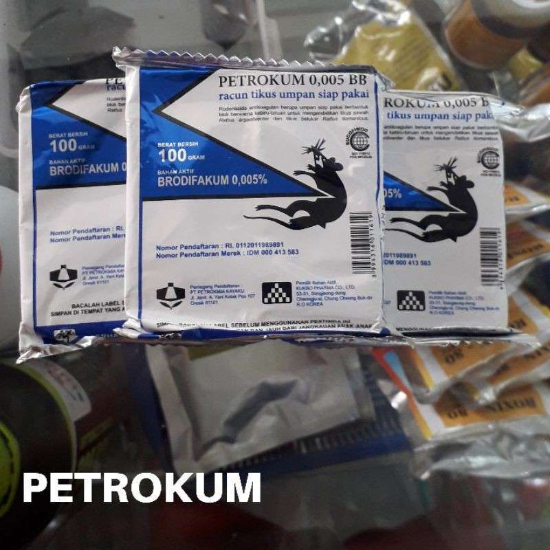 Jual Petrokum 0.005 BB 100 Gram Rodentisida Racun Tikus Mati Kering ...