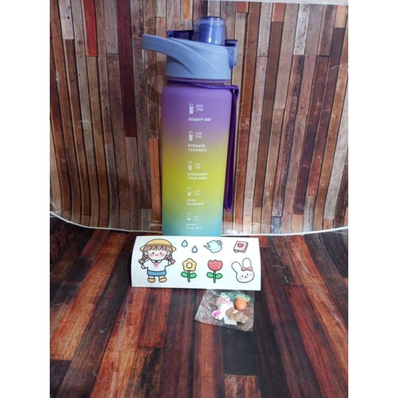 Jual botol gradiasi sporty 1,1 liter / botol viral gradiasi tinggi 1,1 ...