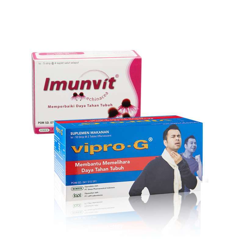 Jual Paket Daya Tahan Tubuh - Vipro-G 10 strip @ 2 tablet & Imunvit Box ...