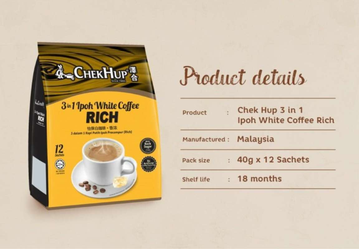 Jual Chek Check Hup Chekhup White Coffee Ipoh King 3in1 / Kopi Instan ...