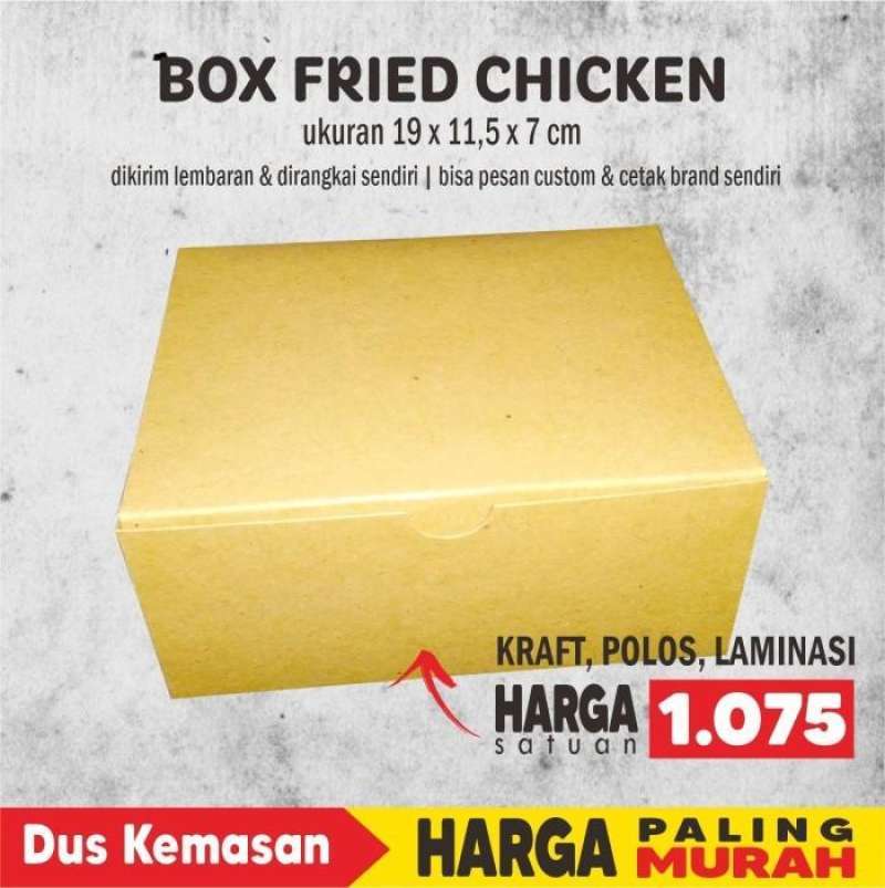 Jual BOX SNACK 19x11,5x7 CM KRAFT POLOS LAMINASI di Seller Kotak ...