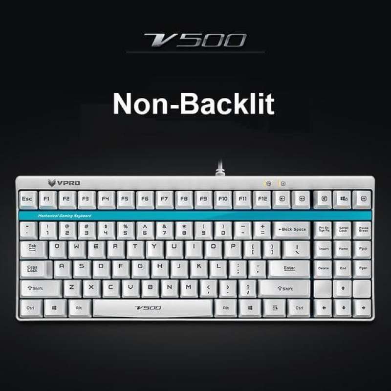 Jual Rapoo V500 Ten Key Less (Tkl) Mechanical Keyboard - White di ...