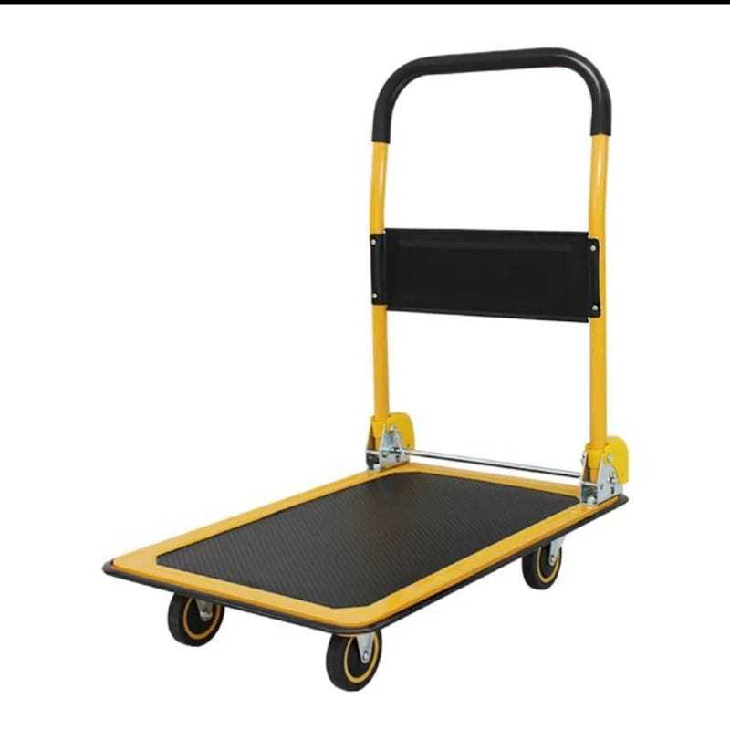 Jual trolley barang trolley lipat biru gerobak besi hand truck - 300Kg ...