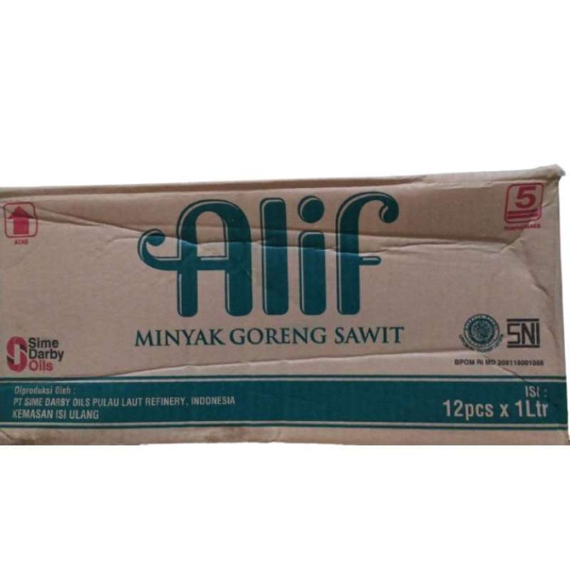 Promo Alif Minyak Goreng [1 Liter/12 Pcs/Karton] Diskon 4% di Seller ...