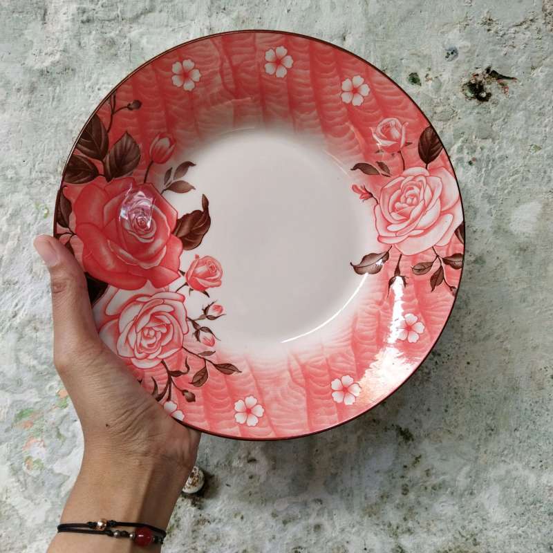 Jual piring/piring keramik motif/piring makan keramik/piring keramim ...