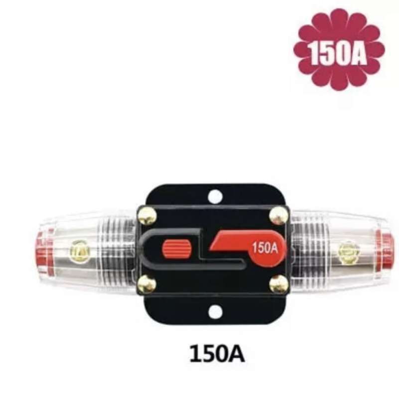 Jual Fuse DC 12V-24V 150A Circuit Breaker Reset Sekering Audio Solar ...