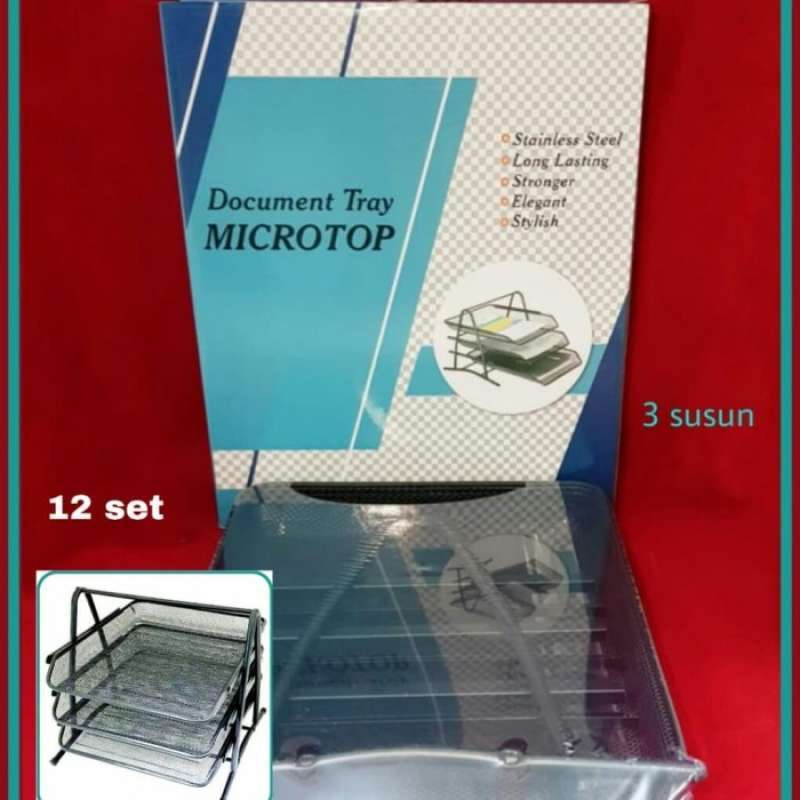 Jual Rak Surat / Bak Surat / Letter Tray 3 Susun Besi Jaring Di Seller ...