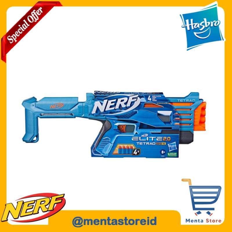 Jual Nerf Tetrad Elite 2.0 Qs4 Blaster Shotgun Original Hasbro Gun Toys ...