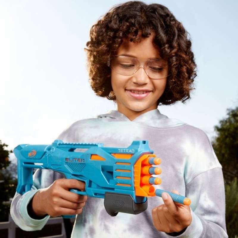 Jual Nerf Tetrad Elite 2.0 Qs4 Blaster Shotgun Original Hasbro Gun Toys ...