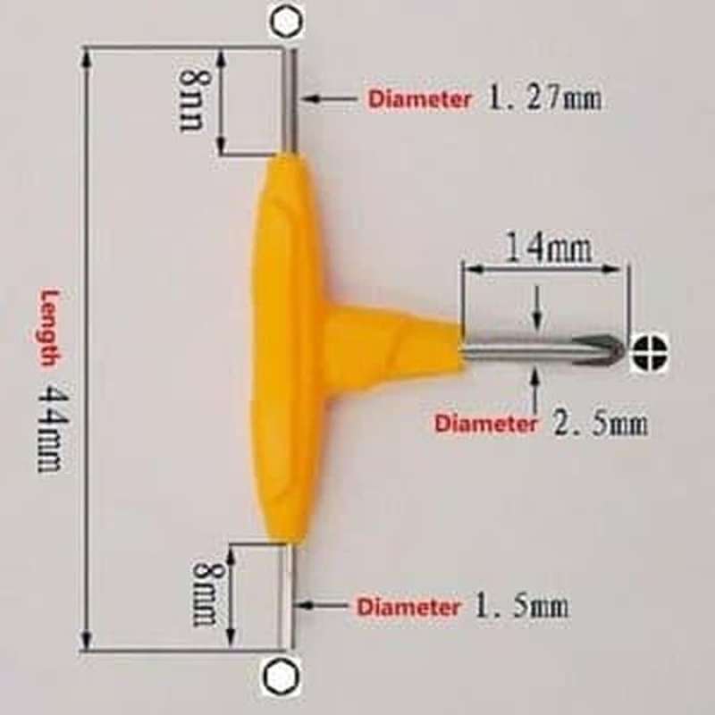 Jual Allen Key Obeng T L 3 in 1 Segitiga Kunci RDA RTA COIL atomizer ...