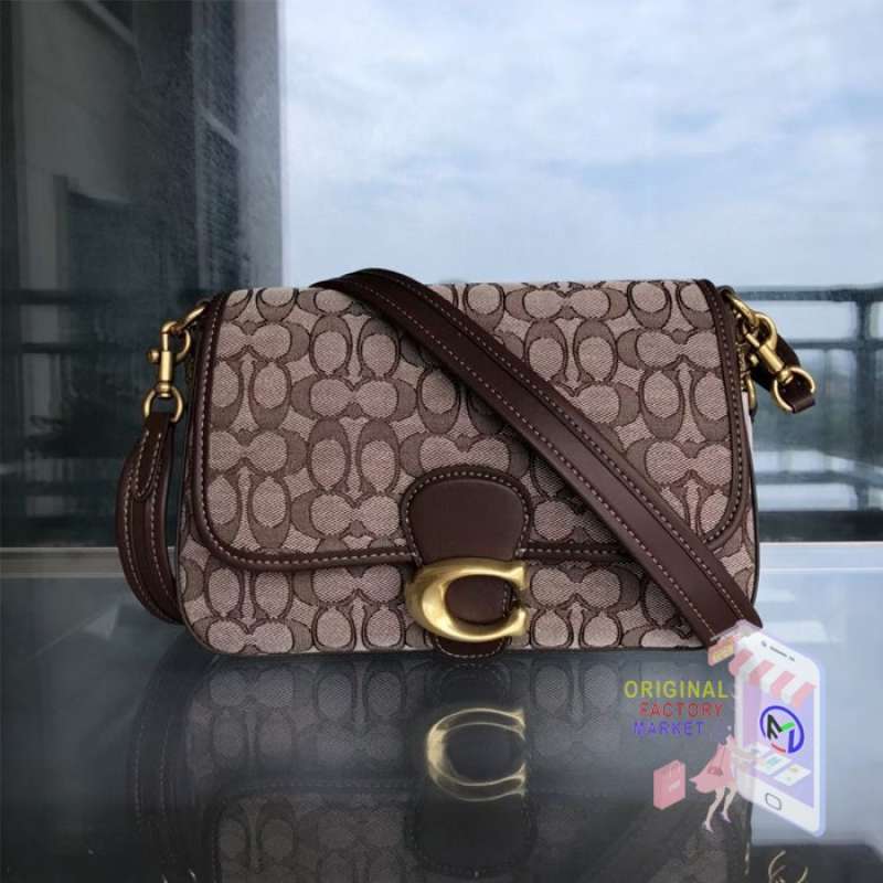 Coach Signature Jacquard Soft Tabby Shoulder Bag - Oak at Angeline ...