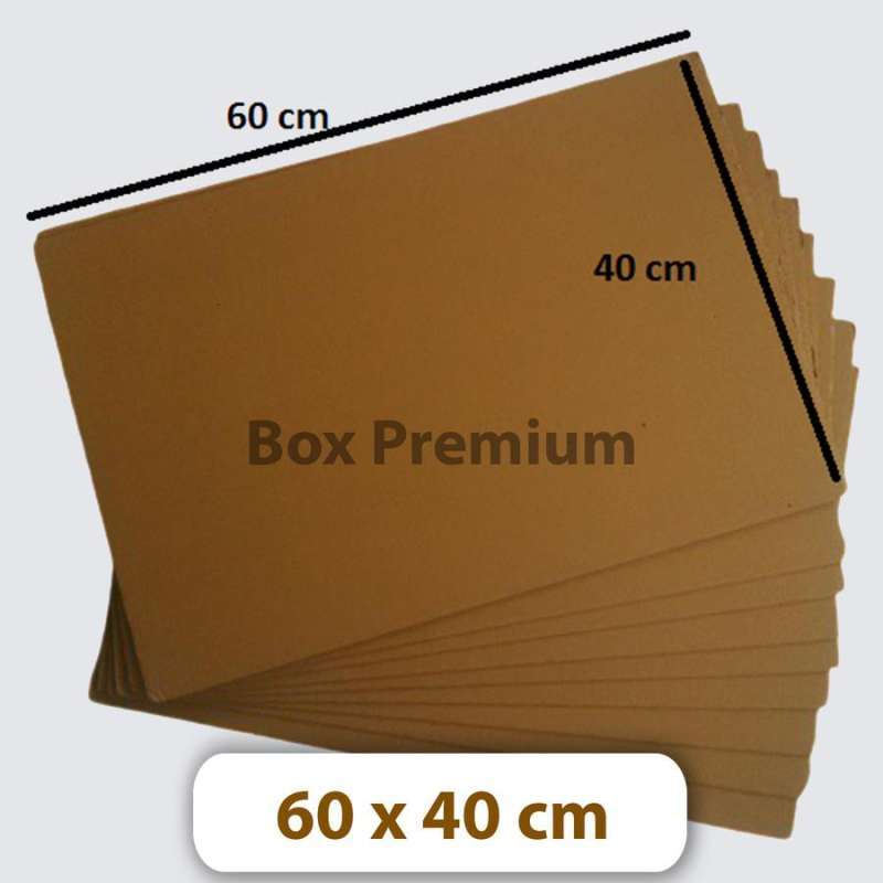 Jual LEMBARAN Kardus Dus karton Box 60x40 SINGLE WALLCORRUGATED SHEET ...