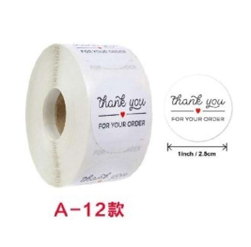 Jual Sticker Label Kemasan Kue Roti Thank You For Your Order/bake With ...
