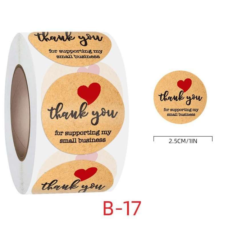 Jual Sticker Label Kemasan Kue Roti Thank You For Your Order/bake With ...