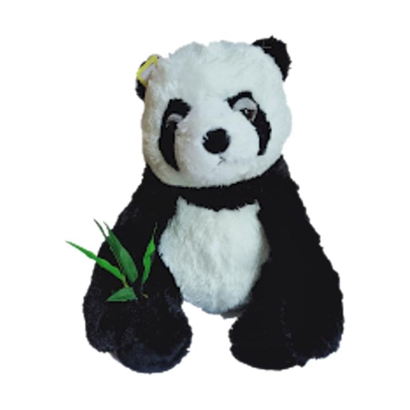 Jual YeYe Toys Panda Duduk Pegang Bambu Dengan Pelopak Mata Abu Abu ...