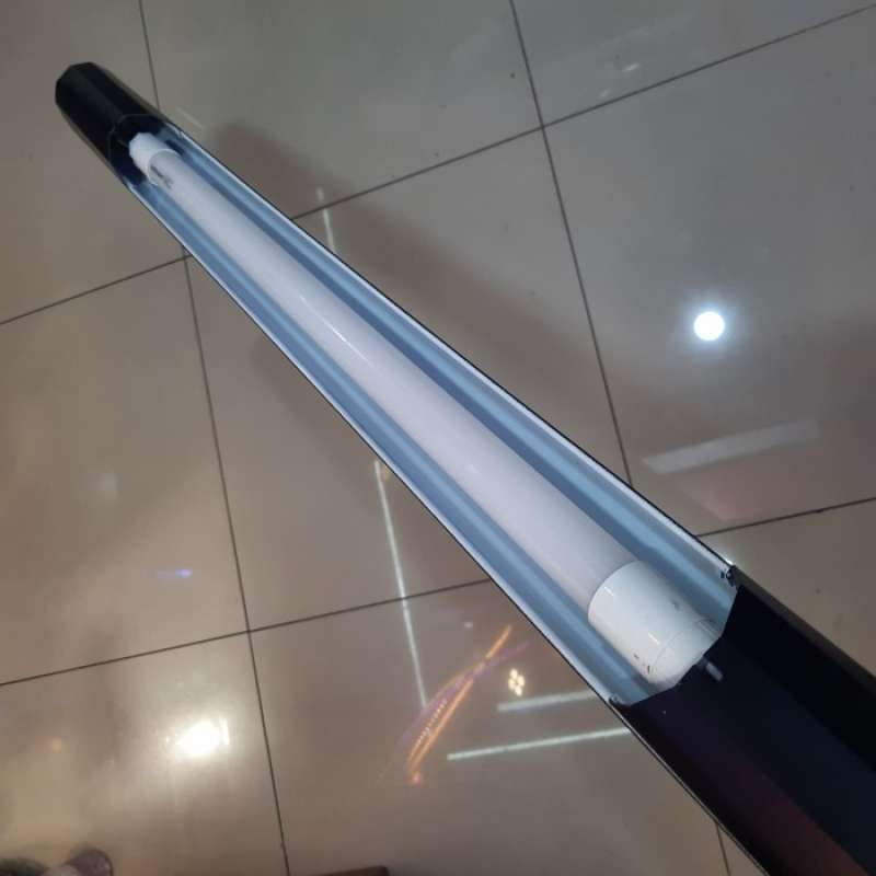 Jual Kap Lampu TL Bambu 1x36 watt segi 8 SUN + Tl led 18 watt 120cm set ...